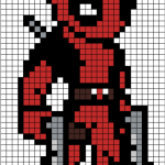 Plantilla Hama Beads de Deadpool 【Pixel Real