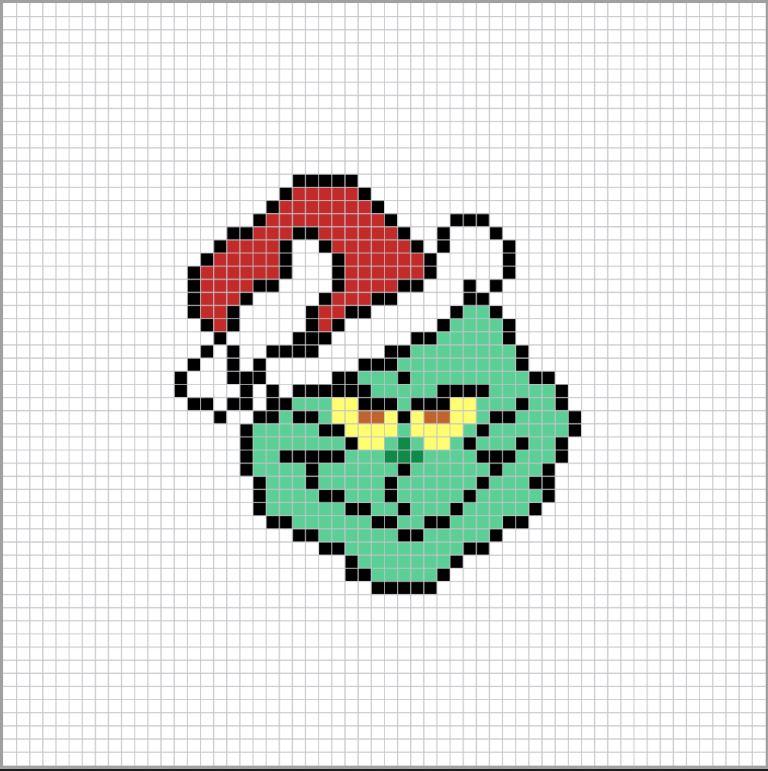 Patrones Hama Beads El Grinch 【Pixel Real