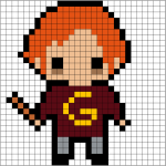 Patrones Hama Beads de Harry Potter George Weasley【 Pixel Real